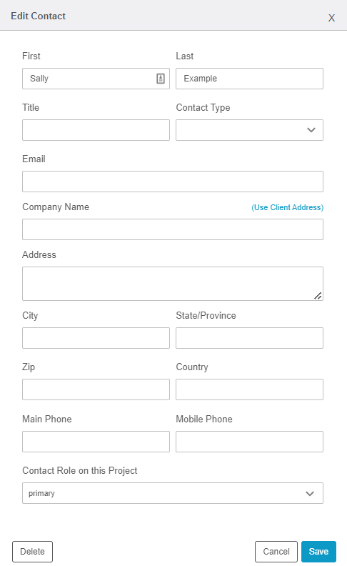 Managing Contacts for Projects – BigTime Software