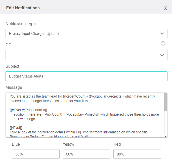 How To Use Budget Notifications – BigTime Software