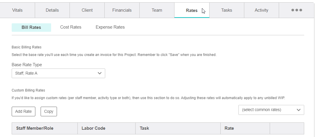 Setting Up Billing Rates – BigTime Software