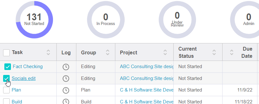 Assign Tasks on the Task Dashboard – BigTime Software