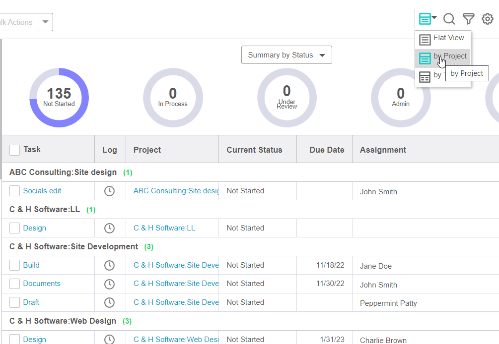 Customize Your Task Dashboard – BigTime Software