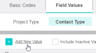 Field Values: Contact Type – BigTime Software