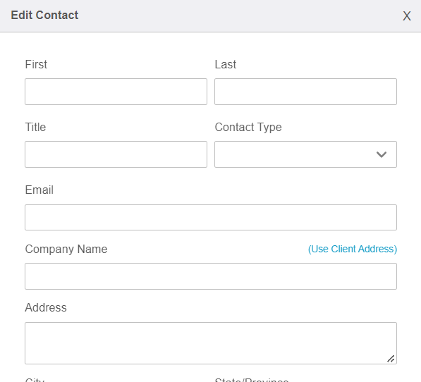 Field Values: Contact Type – BigTime Software