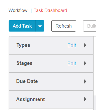 Use the Task Dashboard Toolbar and Sidebar – BigTime Help Center & Support