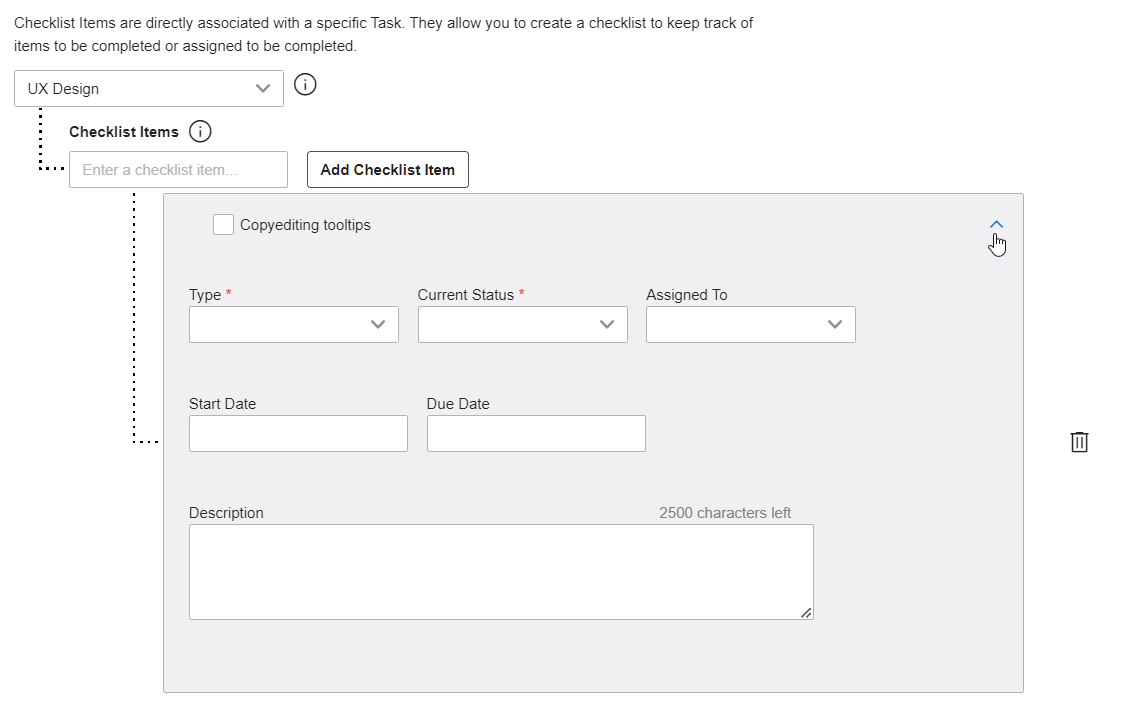 Adding, Editing and Deleting Checklist Items in the Task Tab – BigTime Software