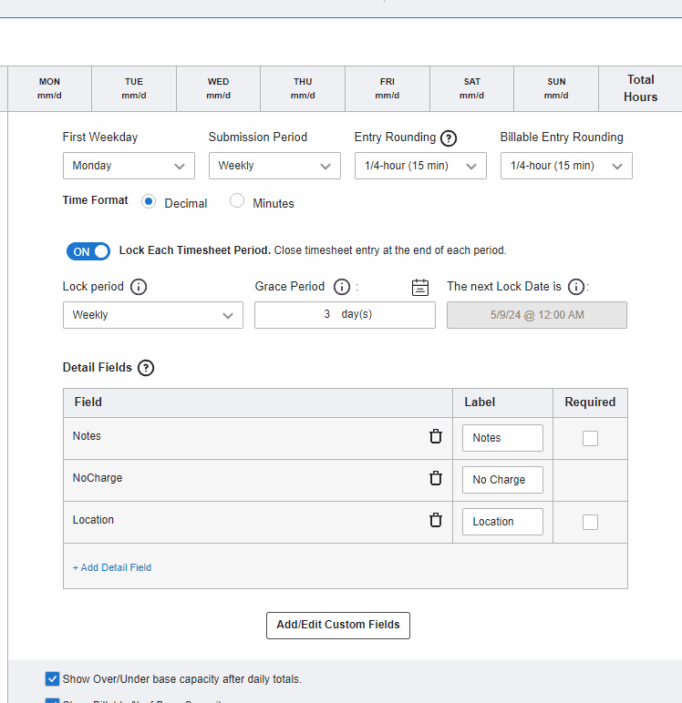 Create Custom Fields And Add Them To A Timesheet Bigtime Software