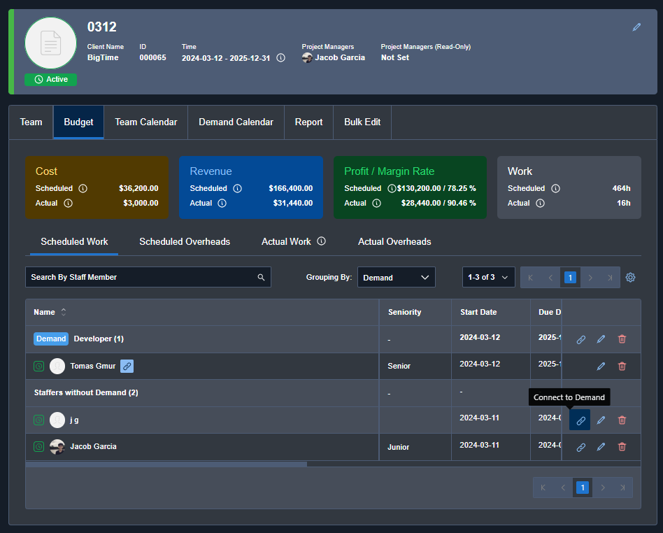 FAQ: How To Connect Assignments To An Existing Demand – BigTime Software