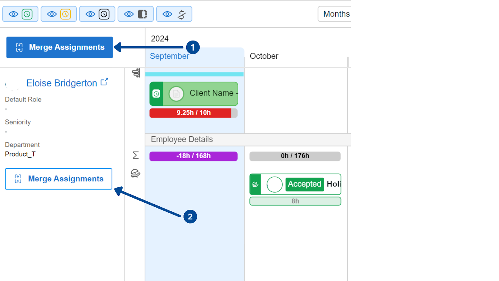 Merge Assignments: How to Combine Staffers’ Assignments – BigTime Software